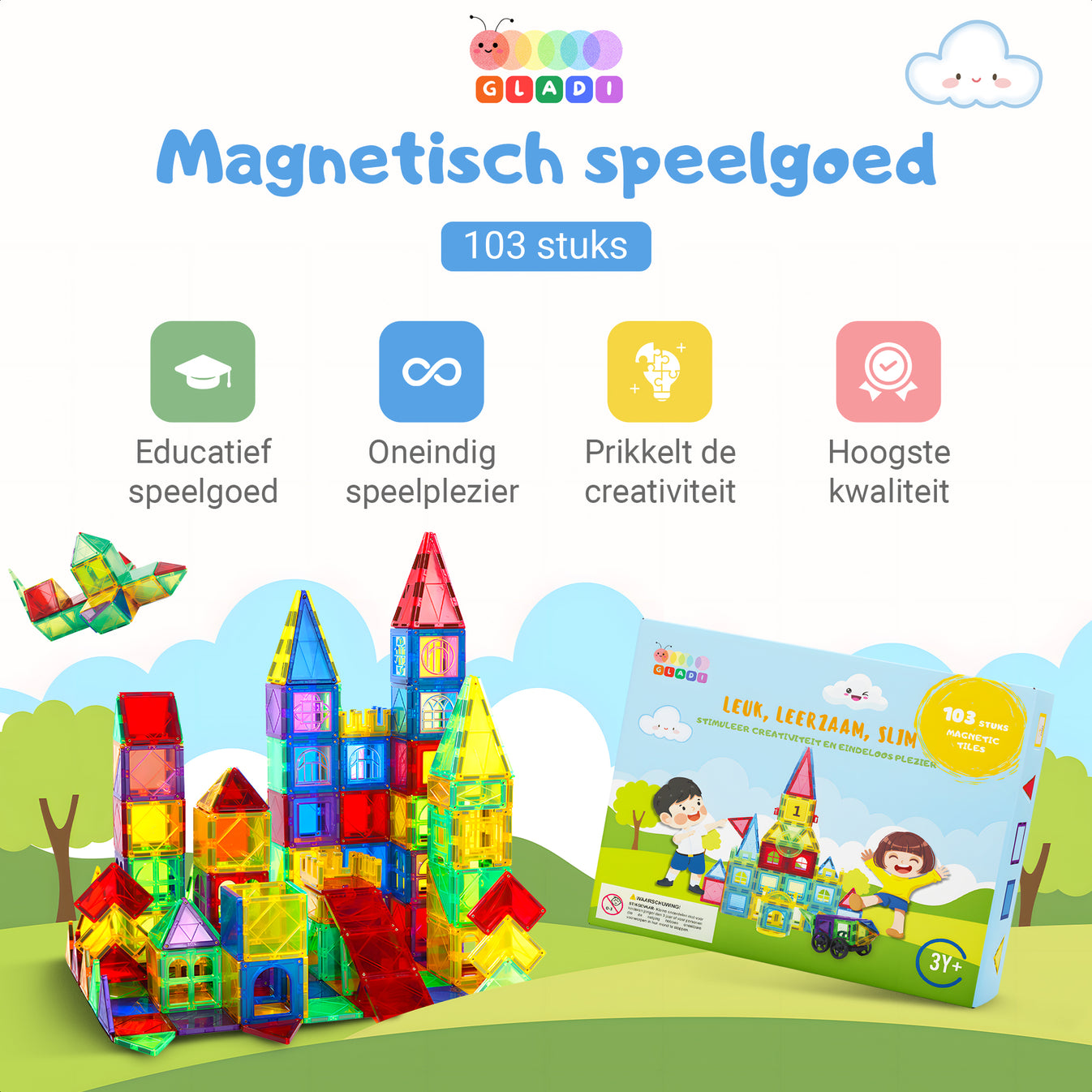 Magnetisch speelgoed: Bestel magnetic tiles - voordelig & snel